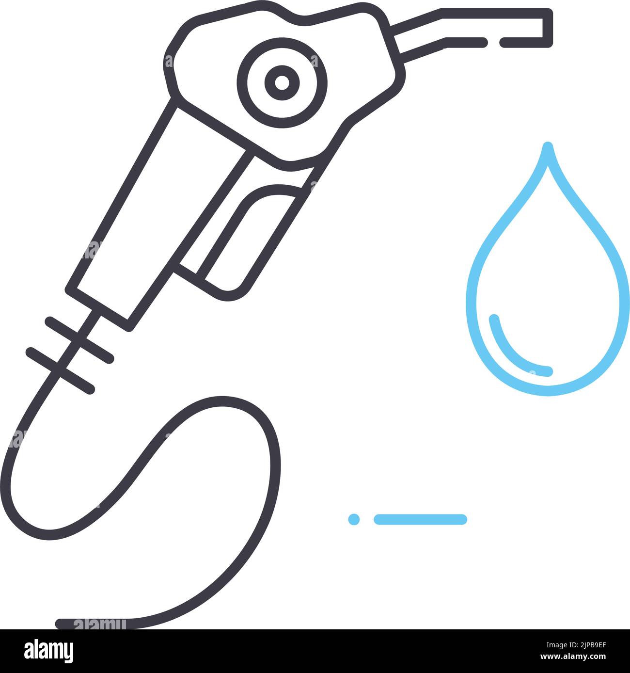 fuel nozzle line icon, outline symbol, vector illustration, concept sign Stock Vector Image ...