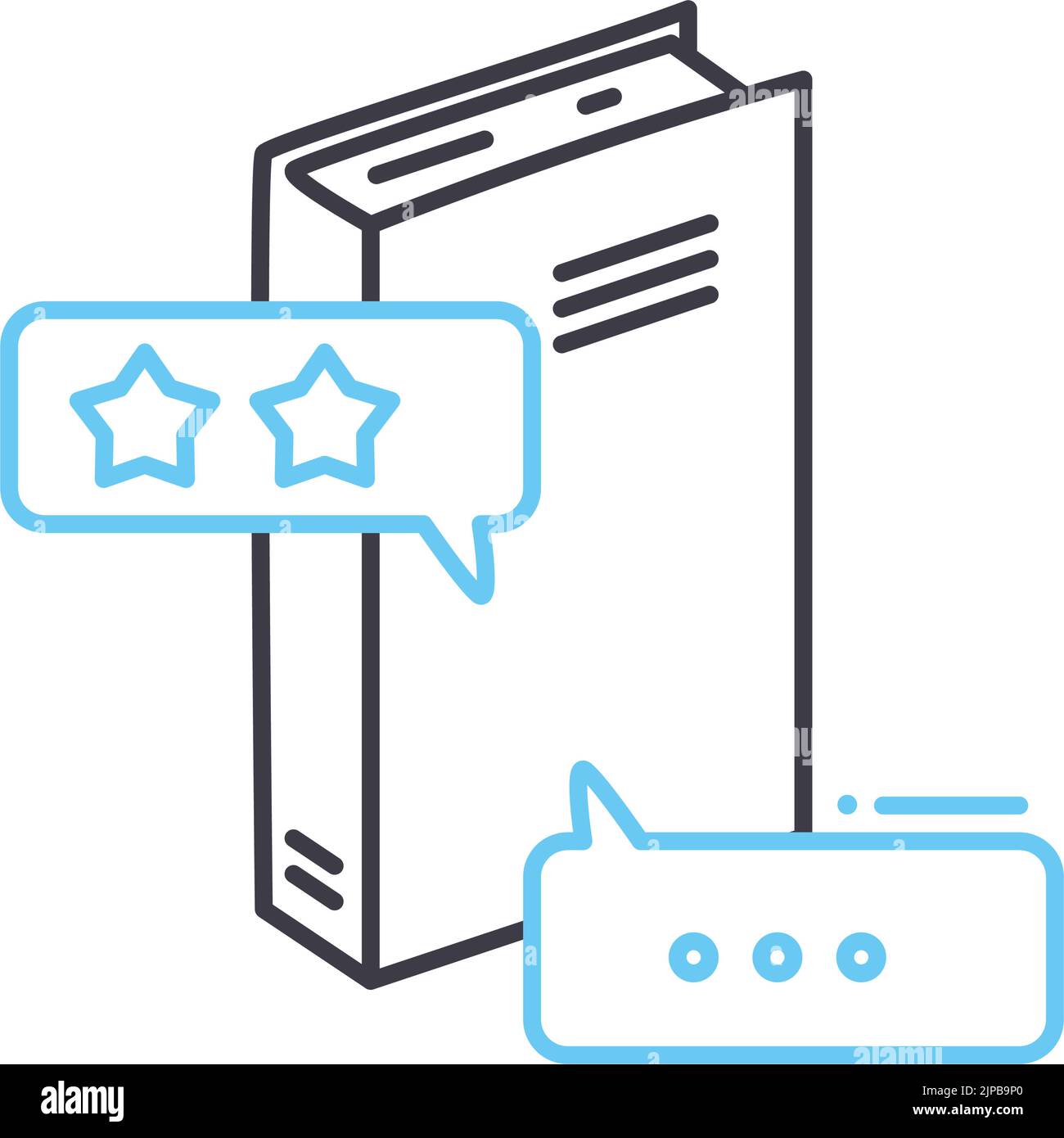 reviews line icon, outline symbol, vector illustration, concept sign ...