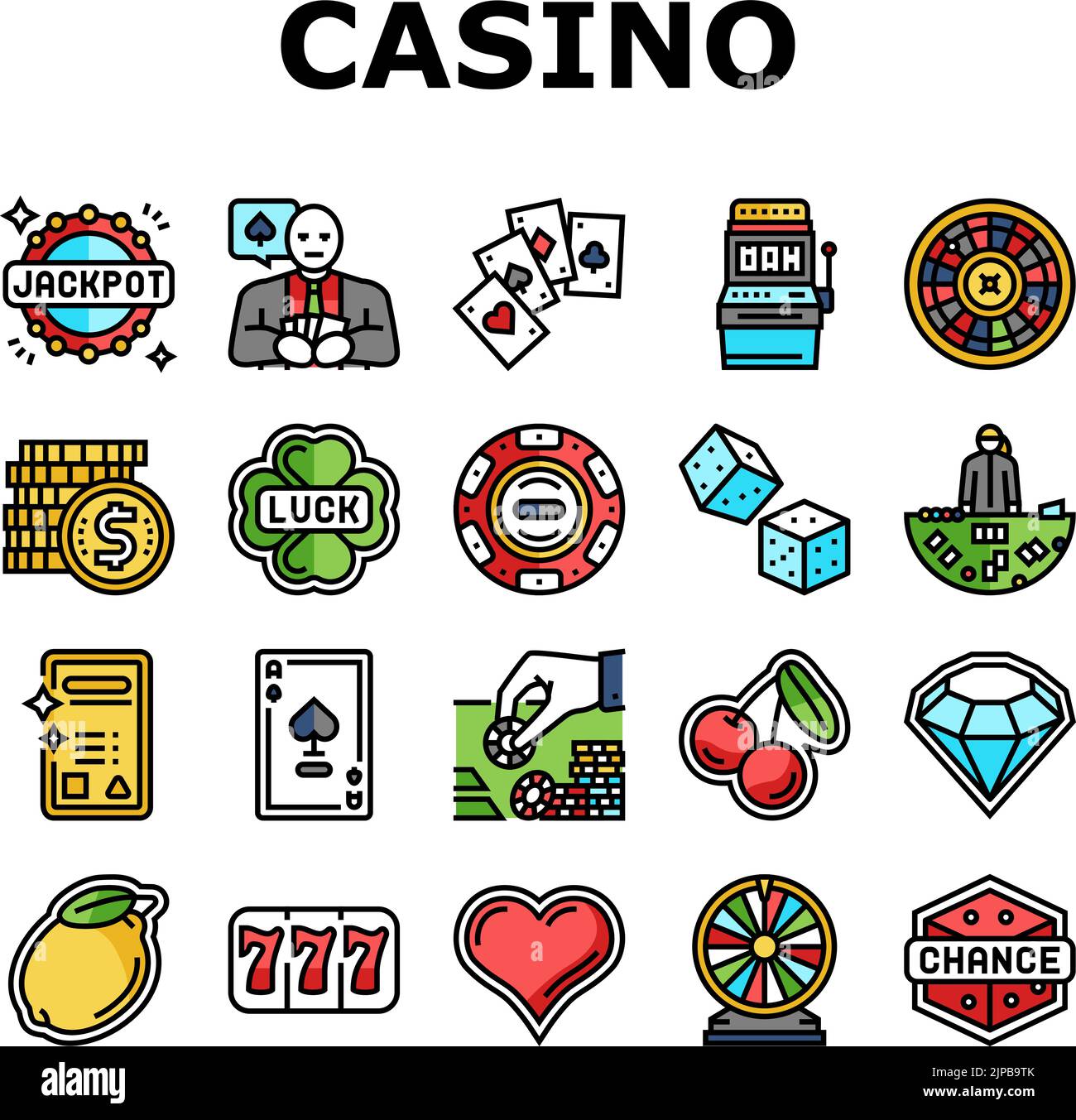 Poker card seven black heart Stock Vector Images - Alamy