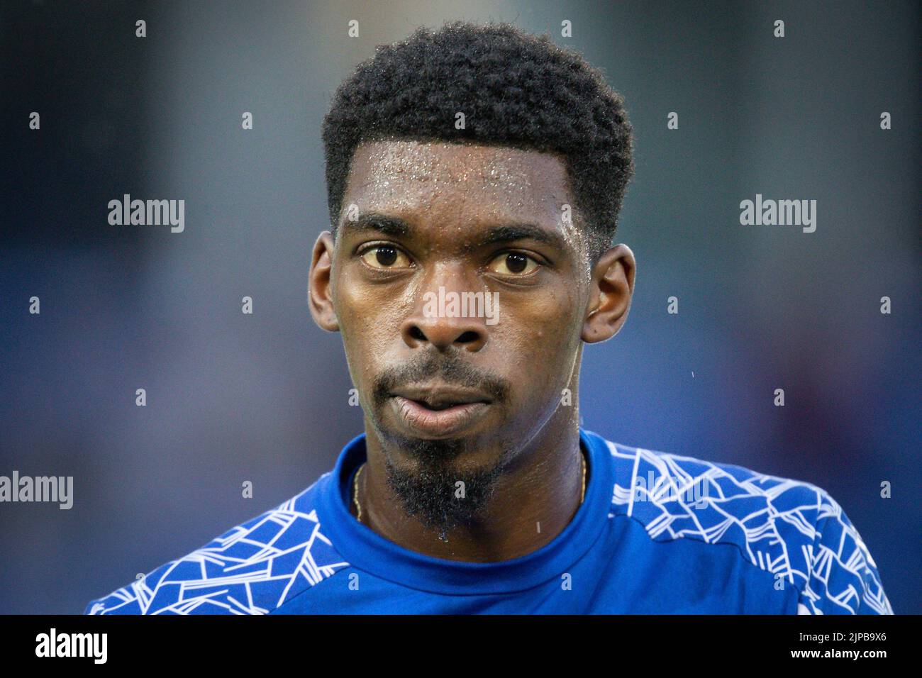 Tyreeq Bakinson #19 of Sheffield Wednesday during the pre match warm up ...