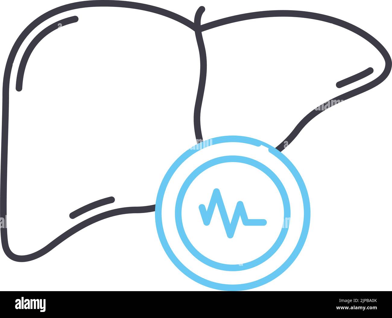 hepatits line icon, outline symbol, vector illustration, concept sign ...