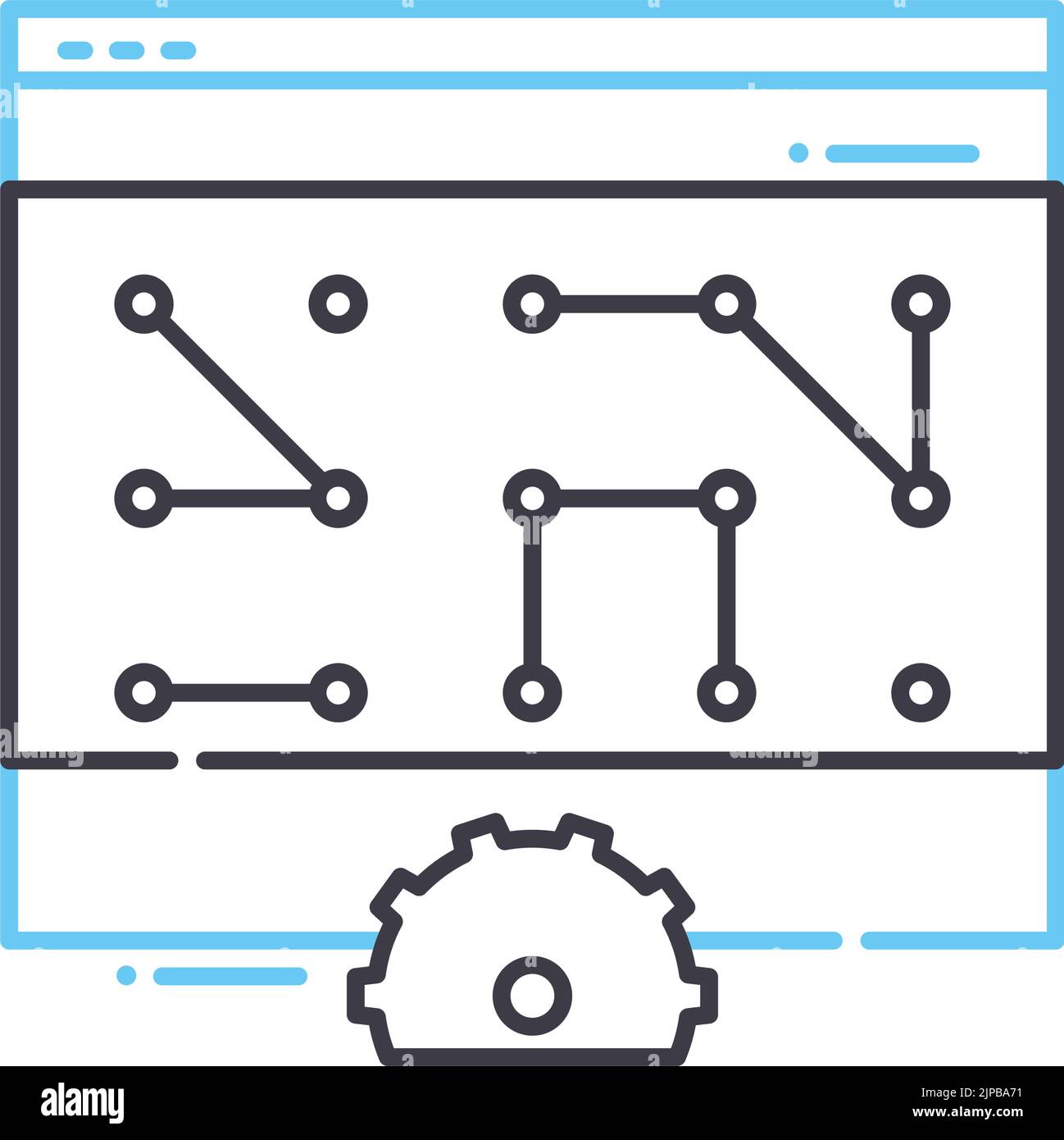 pattern system line icon, outline symbol, vector illustration, concept sign Stock Vector Image ...