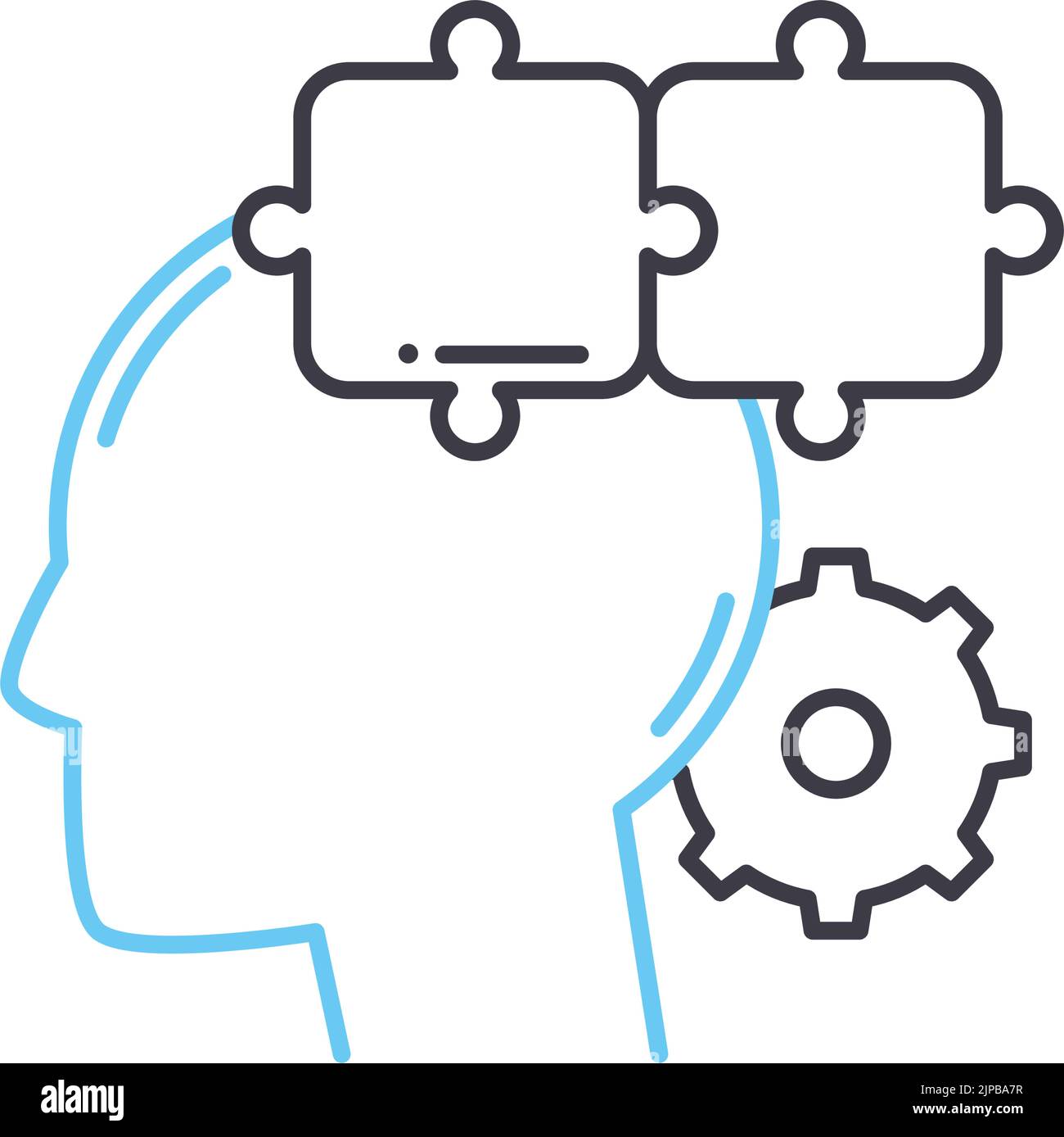 Logical Thinking Line Icon Outline Symbol Vector Illustration