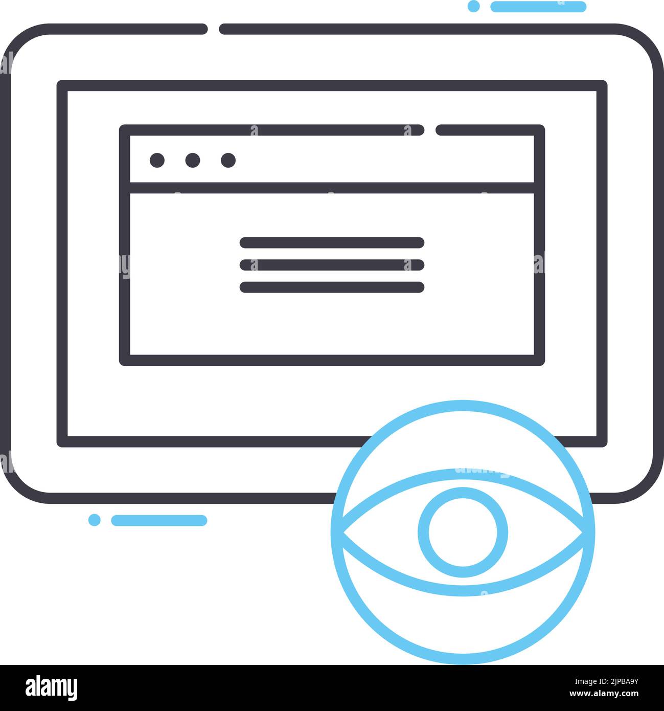 spyware line icon, outline symbol, vector illustration, concept sign ...