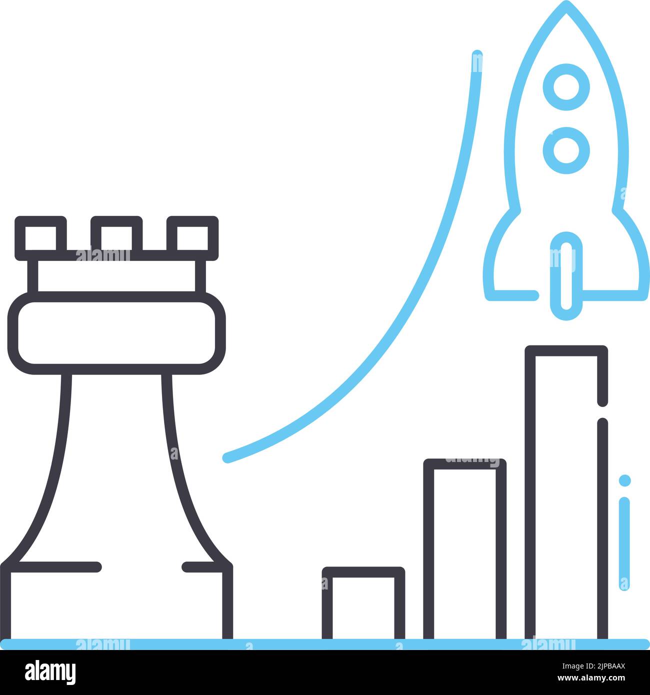 strategy line icon, outline symbol, vector illustration, concept sign ...