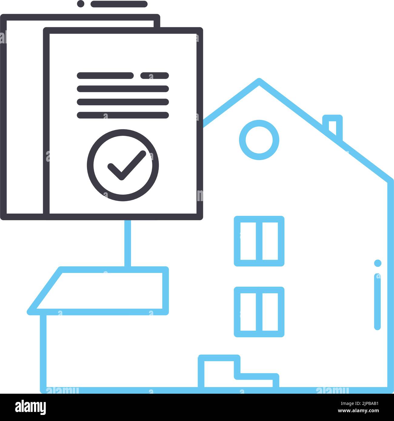 sublease line icon, outline symbol, vector illustration, concept sign ...