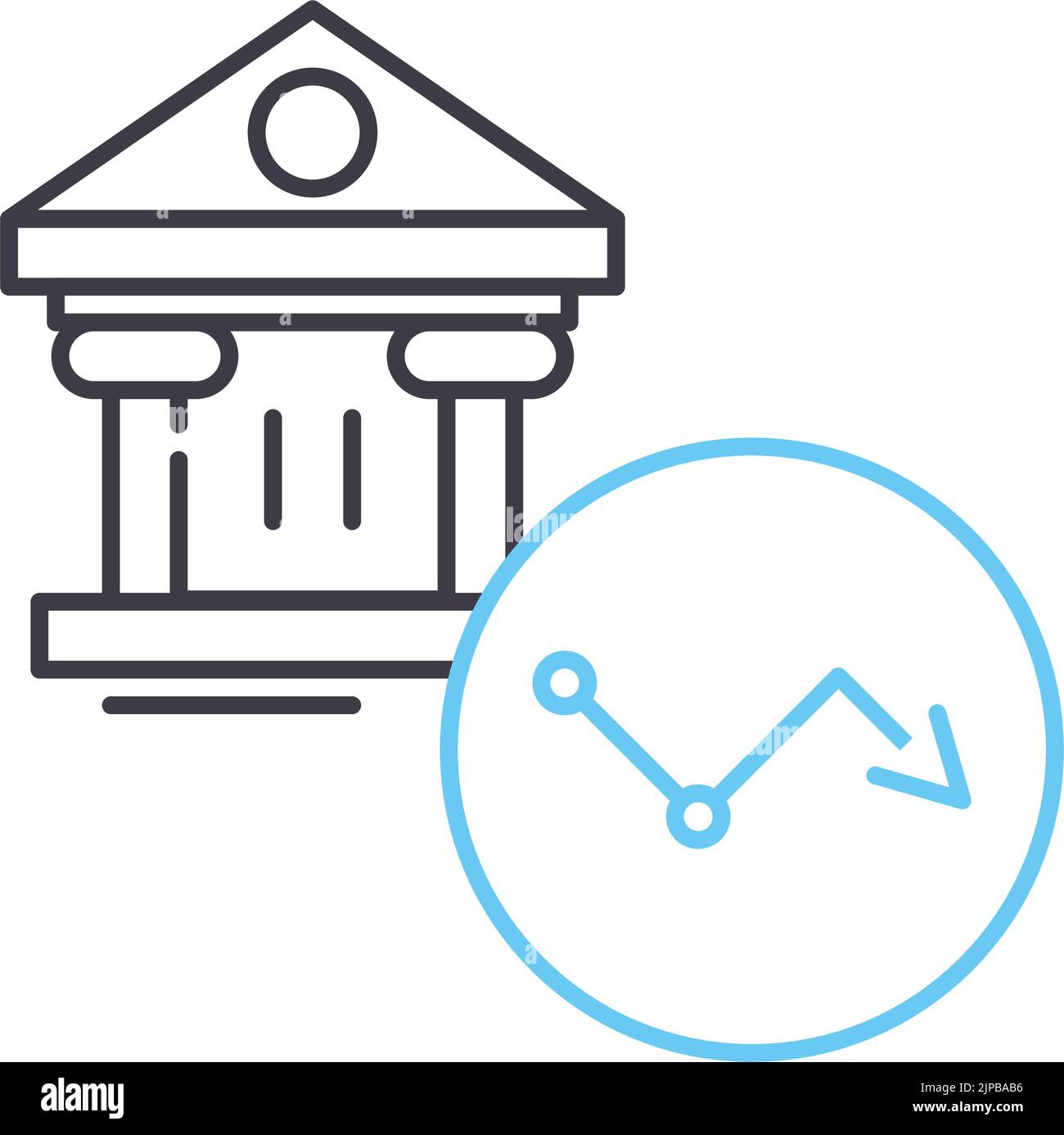 reputational risk line icon, outline symbol, vector illustration ...