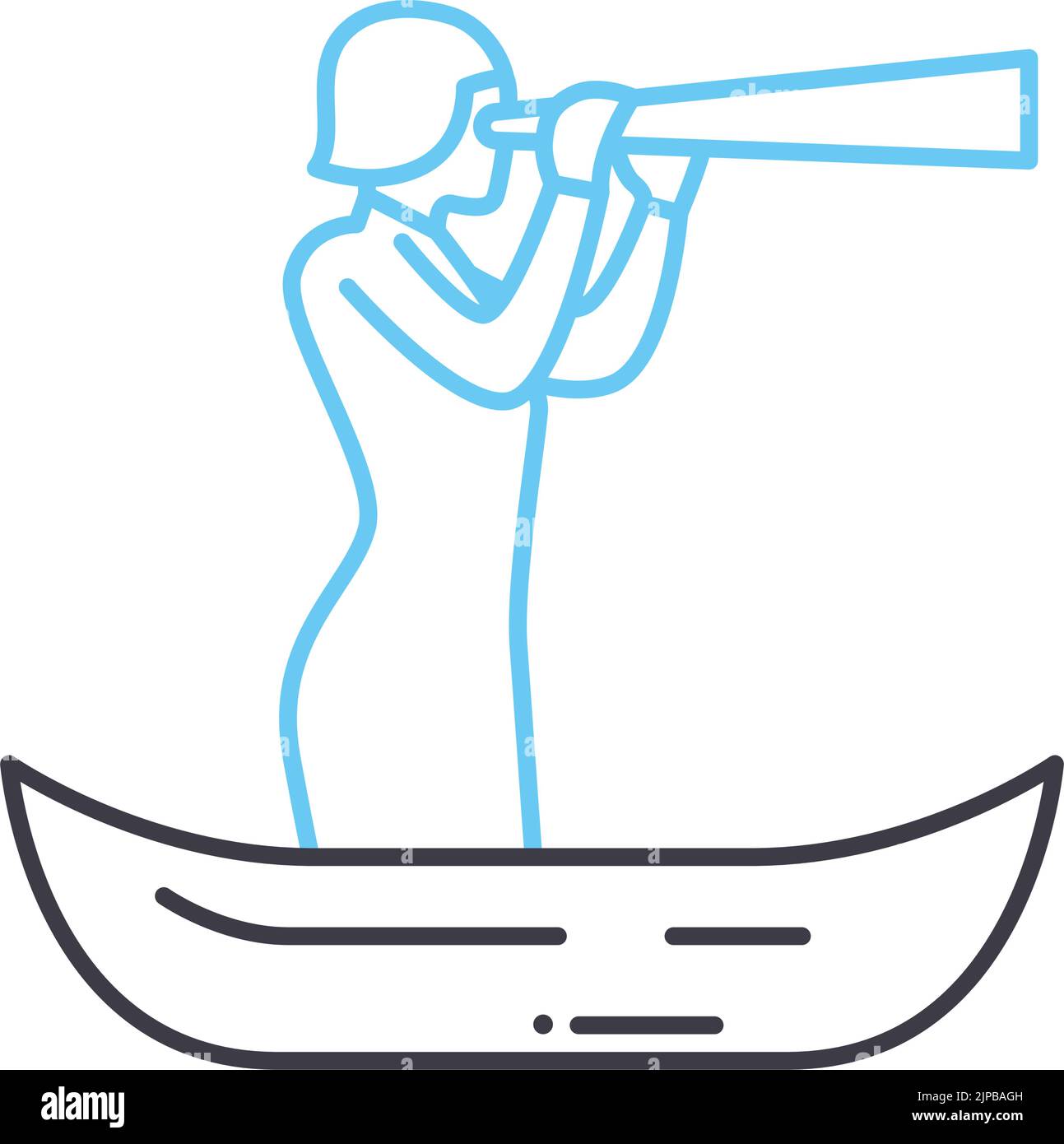 visionary leader line icon, outline symbol, vector illustration, concept sign Stock Vector Image ...