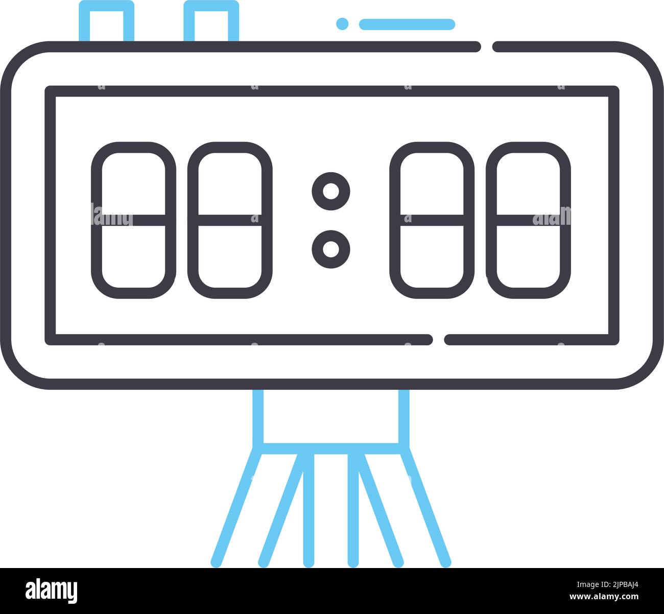 timer line icon, outline symbol, vector illustration, concept sign Stock Vector Image & Art - Alamy