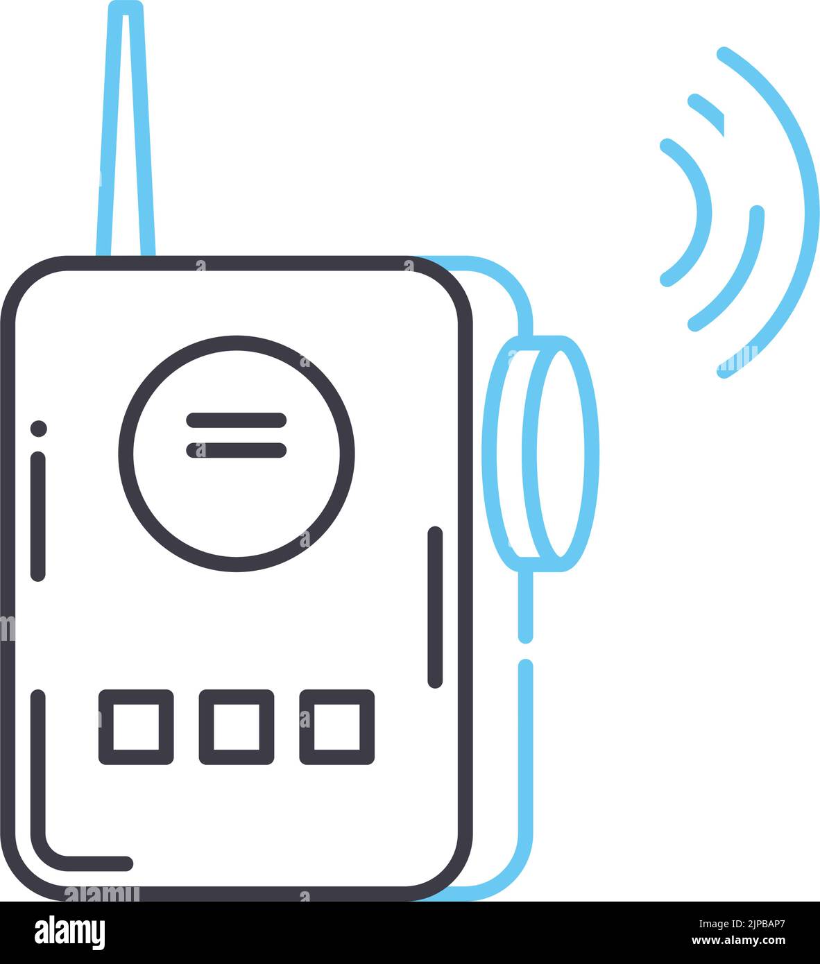 radio line icon, outline symbol, vector illustration, concept sign ...