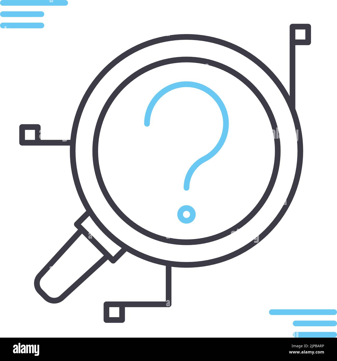 search engine line icon, outline symbol, vector illustration, concept ...