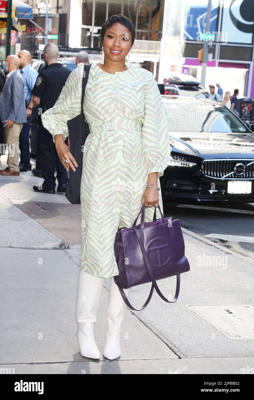 August 16, 2022 Alicia Quarles on the set of Good Morning America in ...