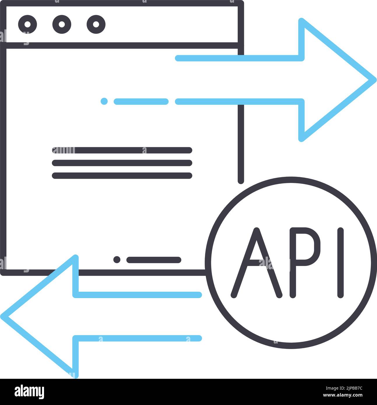 modeling api line icon, outline symbol, vector illustration, concept ... modeling api line icon, outline symbol, vector illustration, concept ...