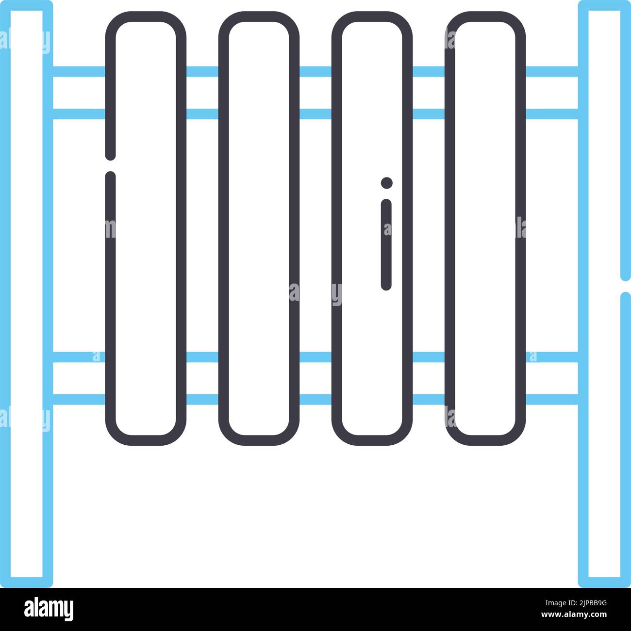 radiator line icon, outline symbol, vector illustration, concept sign ...