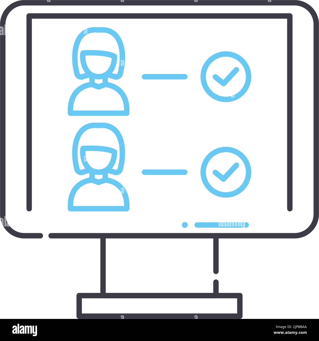 People service icon outline Stock Vector Images - Alamy