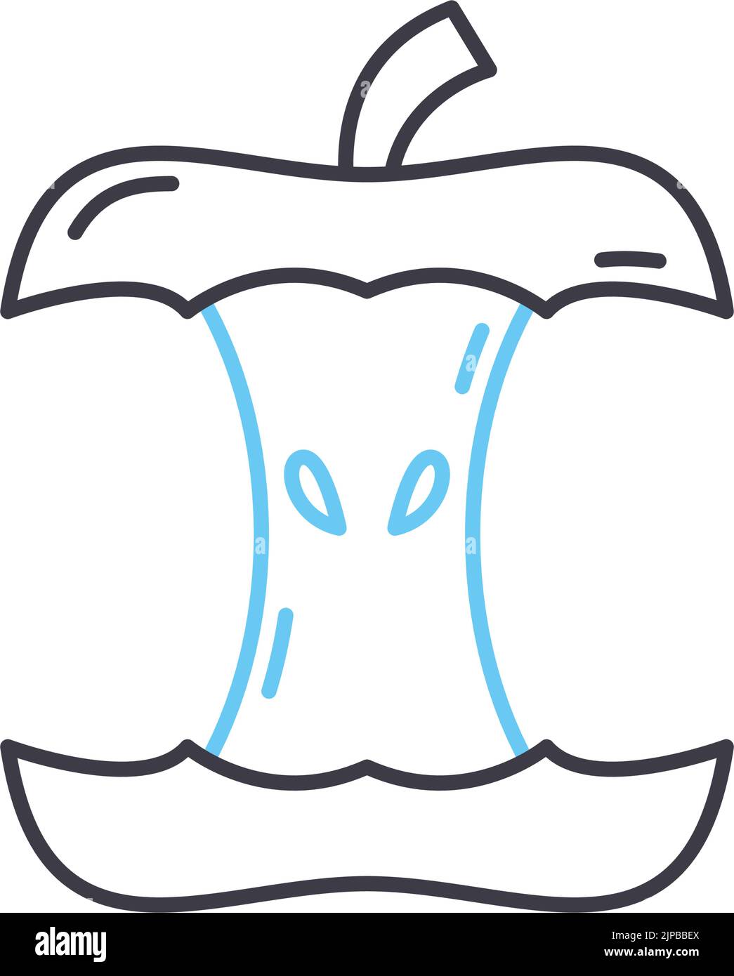 recycling food line icon, outline symbol, vector illustration, concept ...