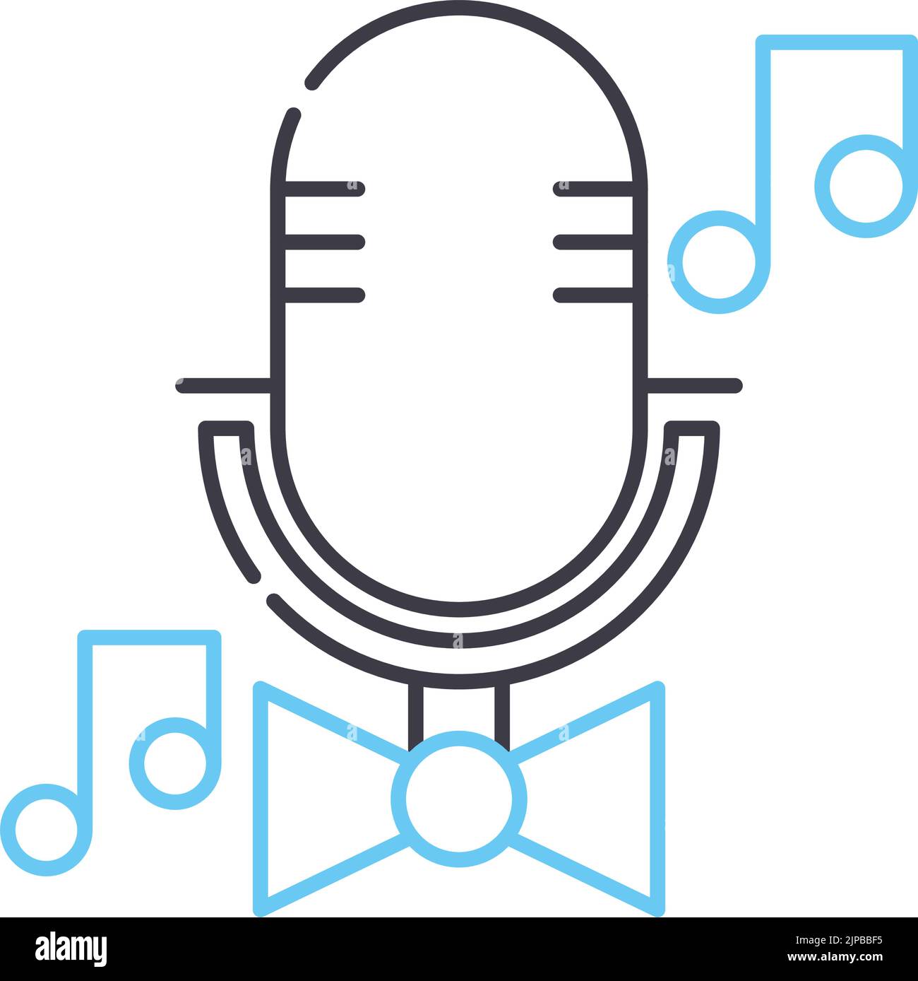talking record line icon, outline symbol, vector illustration, concept ...
