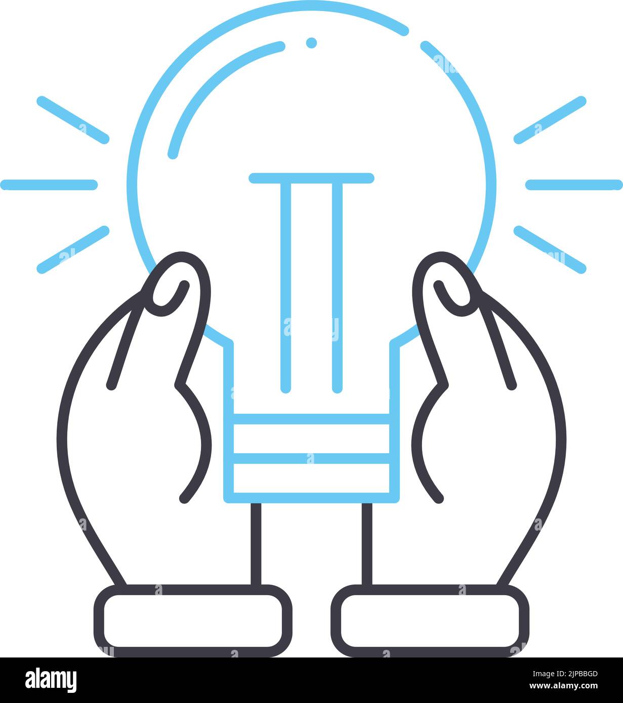 solution provider line icon, outline symbol, vector illustration ...