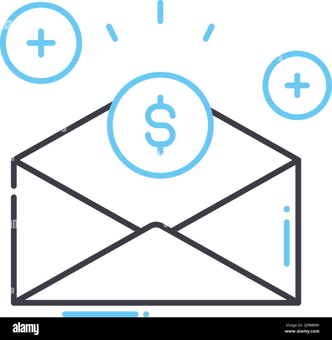 subsidy line icon, outline symbol, vector illustration, concept sign ...