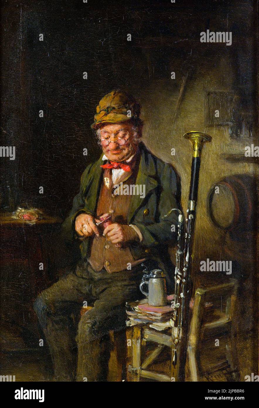 The Oboist. Painting by Hermann Armin von Kern Stock Photo - Alamy