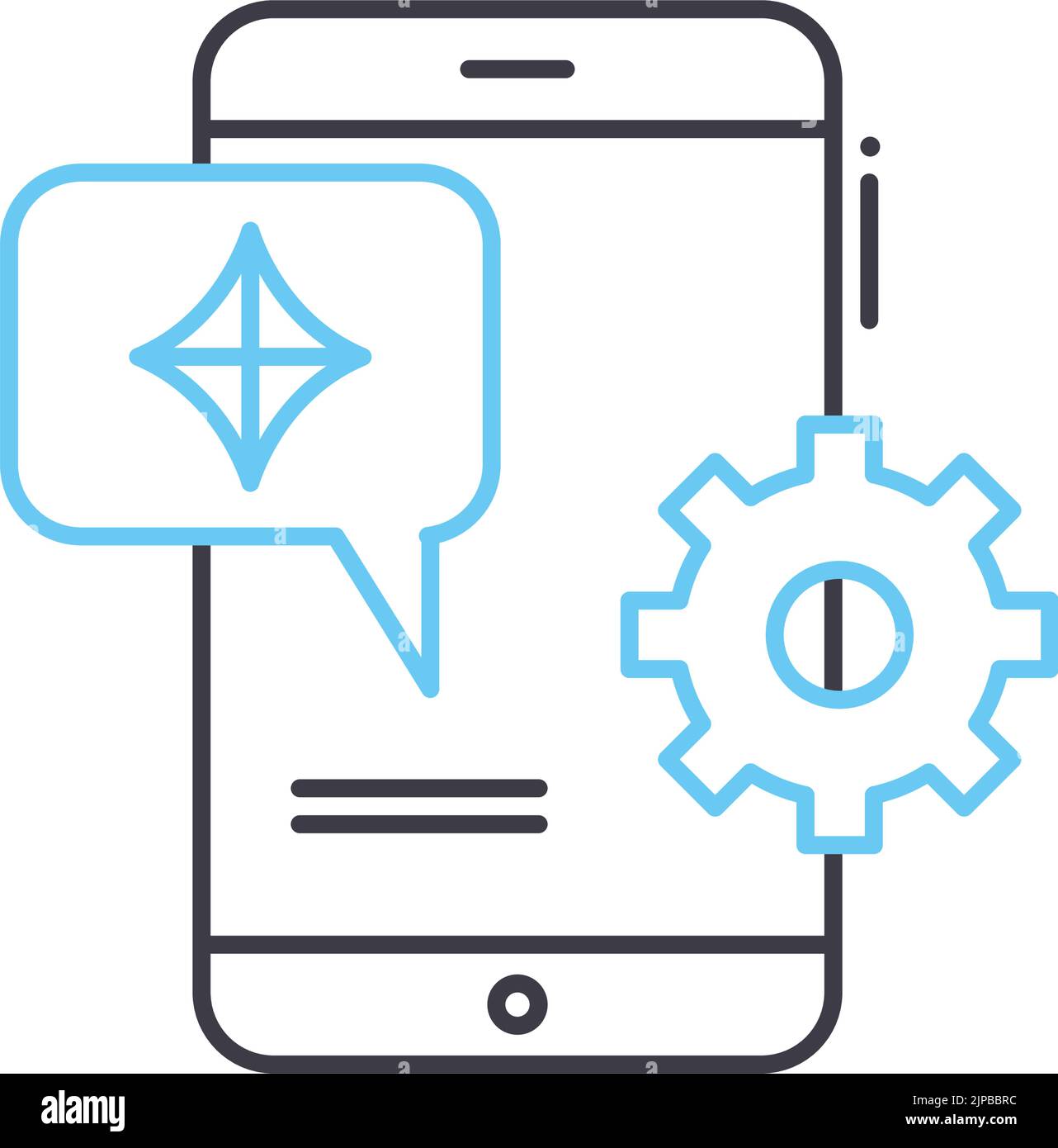 text edit line icon, outline symbol, vector illustration, concept sign ...