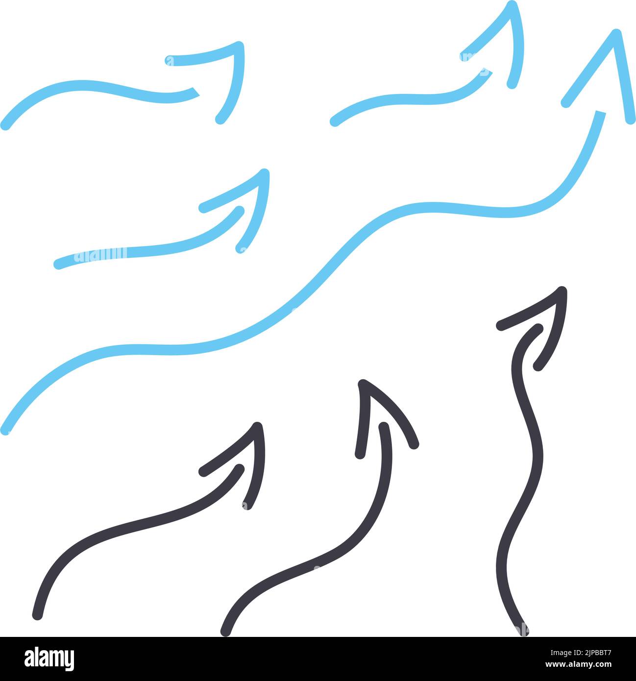 market trends line icon, outline symbol, vector illustration, concept ...