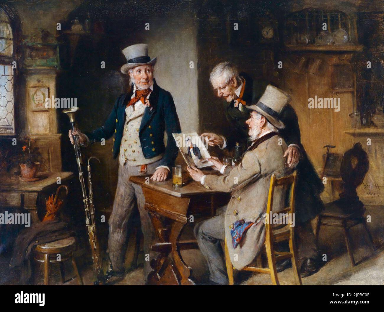 Der Fagottspieler (The bassoon player) Painting by Hermann Armin von ...