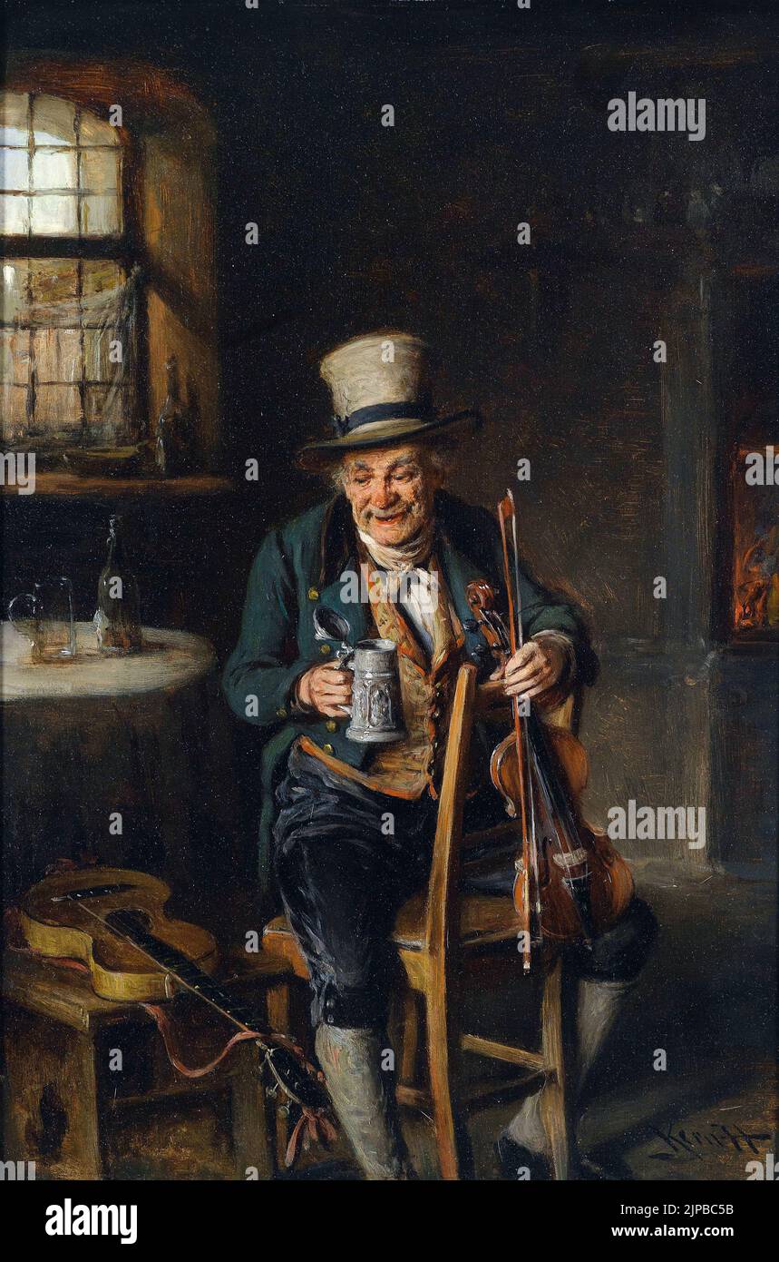 Intermezzo. Painting by Hermann Armin von Kern Stock Photo - Alamy