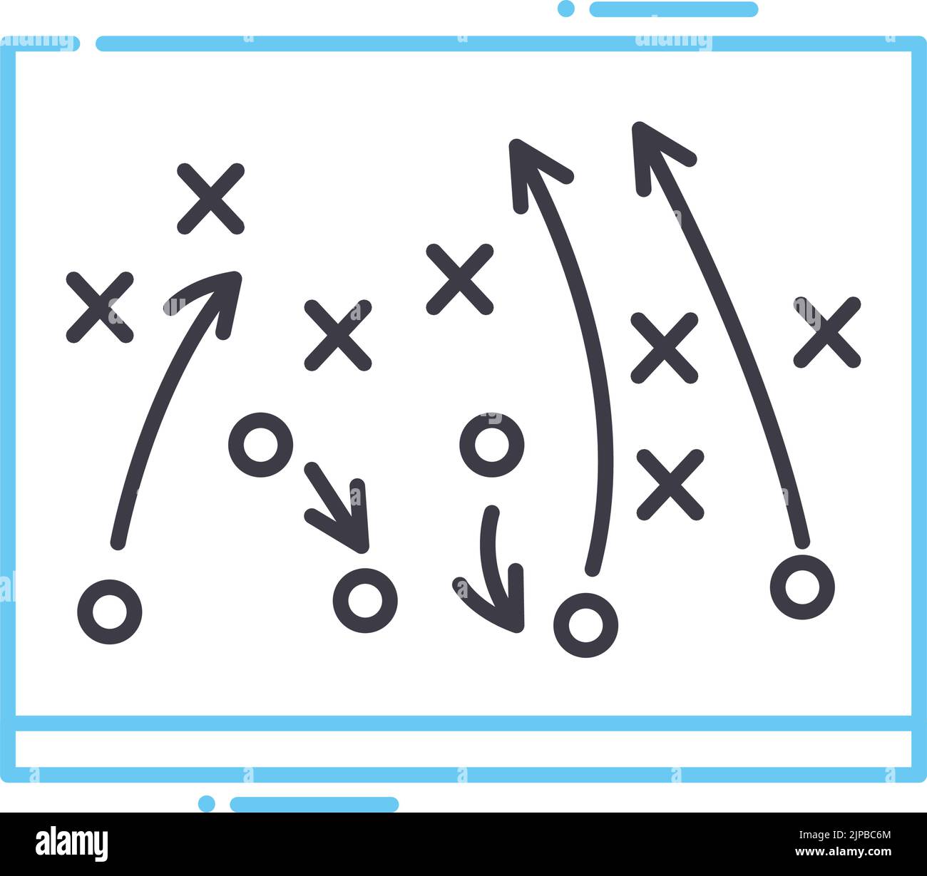 tactics line icon, outline symbol, vector illustration, concept sign ...