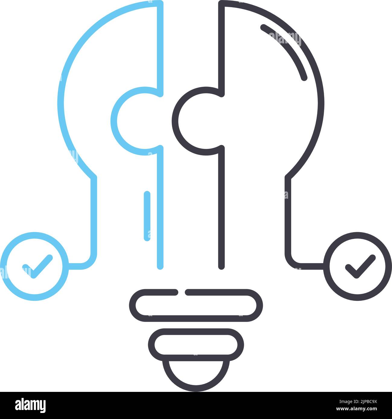 solution line icon, outline symbol, vector illustration, concept sign ...