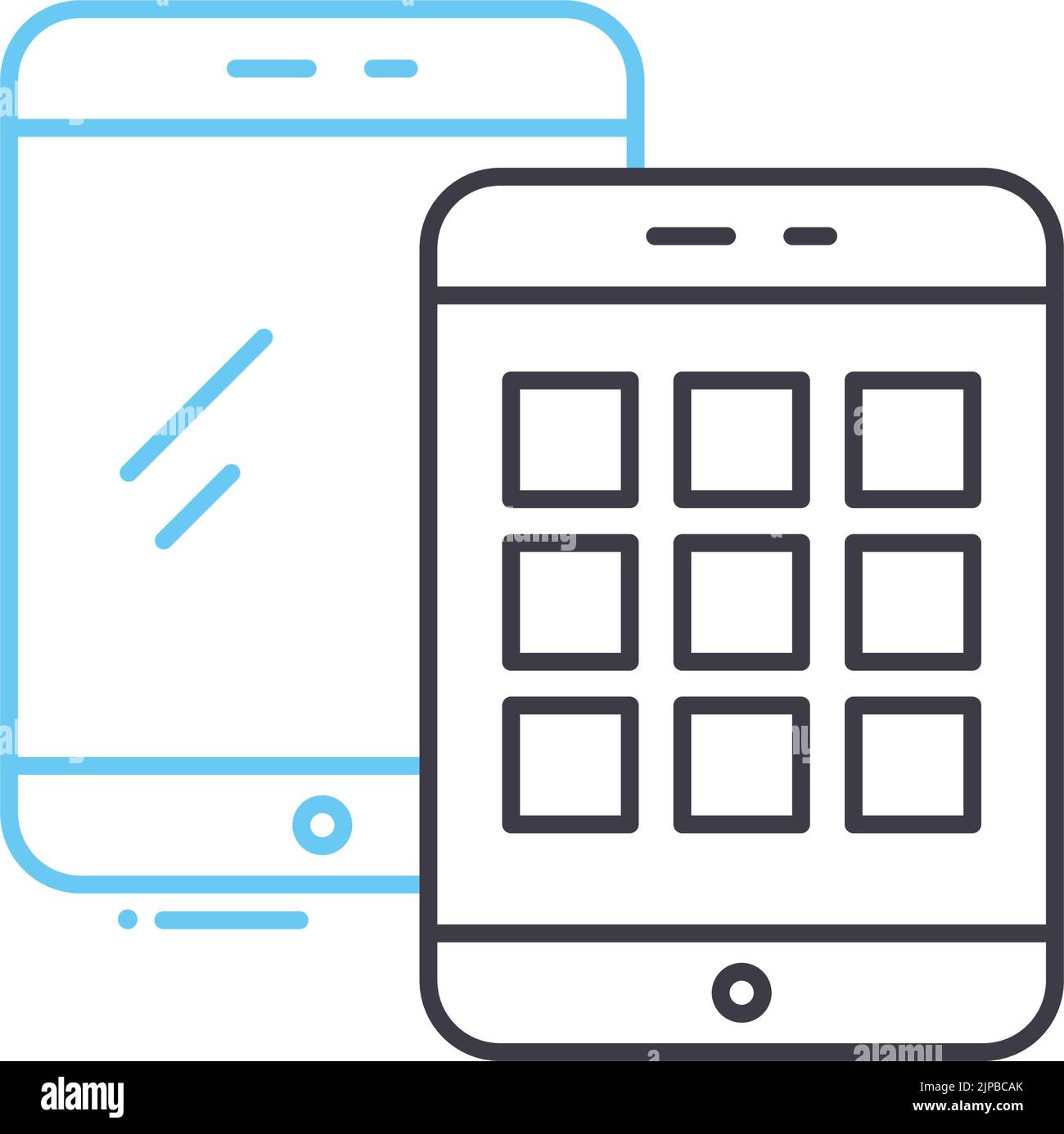 smartphone line icon, outline symbol, vector illustration, concept sign ... smartphone line icon, outline symbol, vector illustration, concept sign ...