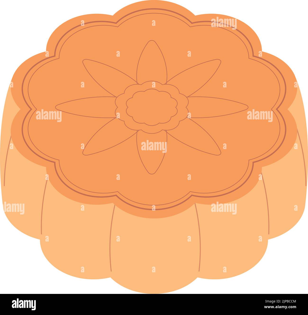 Baked mooncake Stock Vector Images - Alamy