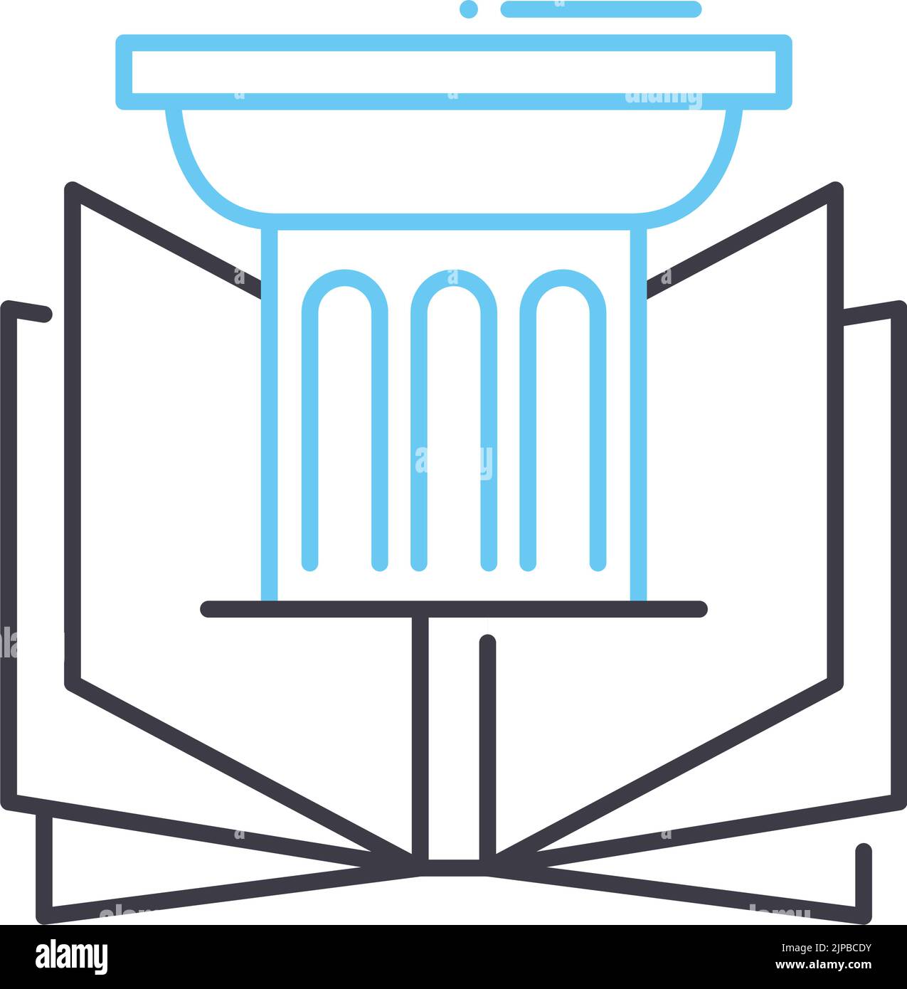 history line icon, outline symbol, vector illustration, concept sign ...