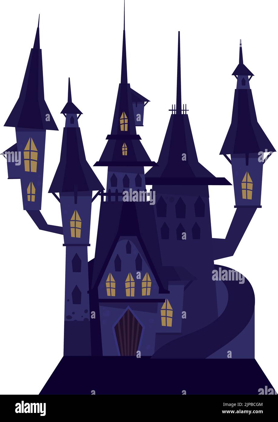 Old abandoned horror castle Stock Vector Images - Alamy