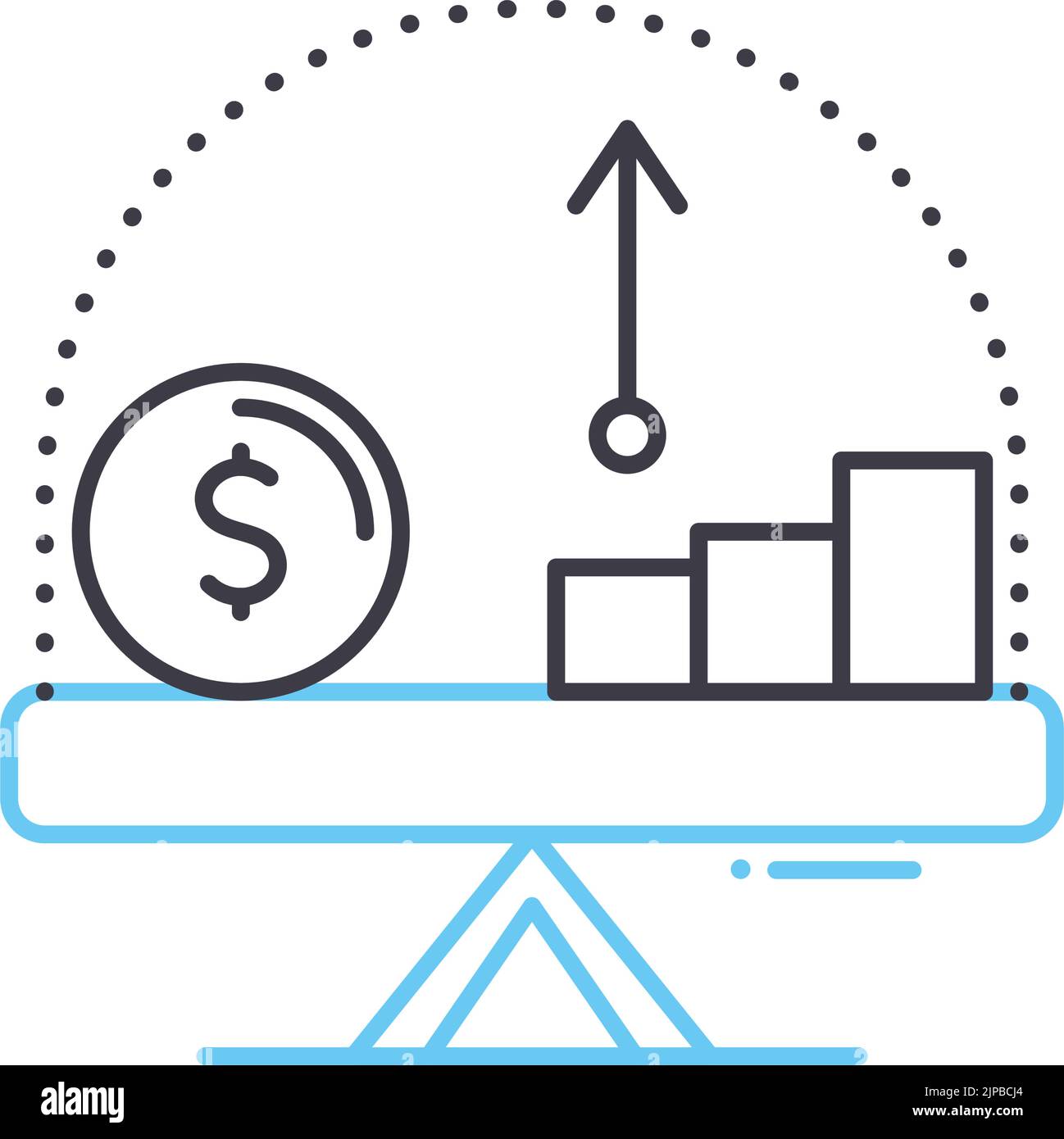 leverage trading line icon, outline symbol, vector illustration, concept sign Stock Vector Image ...
