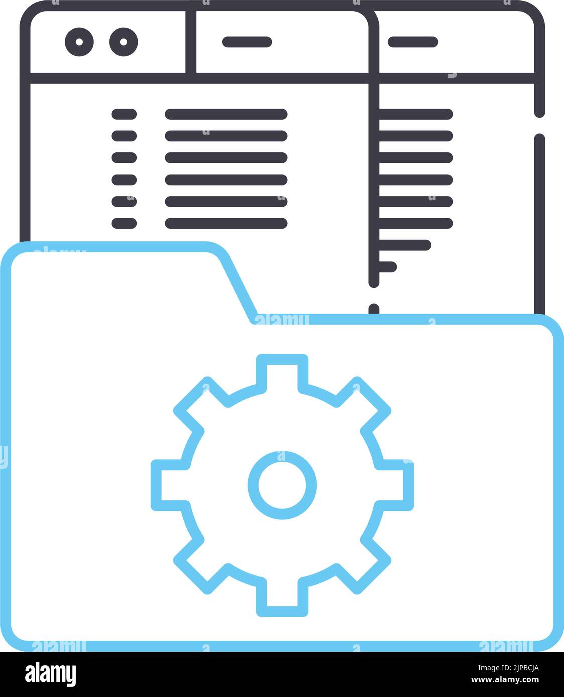 task runner line icon, outline symbol, vector illustration, concept ... task runner line icon, outline symbol, vector illustration, concept ...
