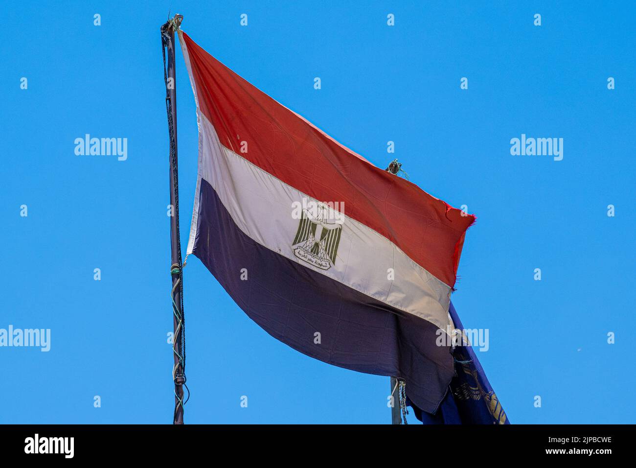 Egyptian Flag on top of the Citadel of Saladin Salah Al-Din Al-Ayoubi ...