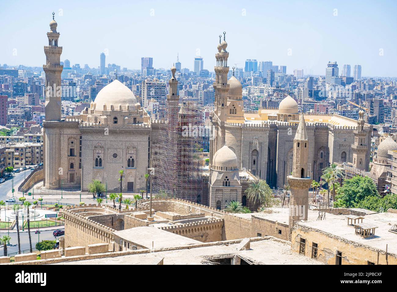 Mosque-Madrasa of Sultan Hassan view from Citadel of Saladin Salah Al ...