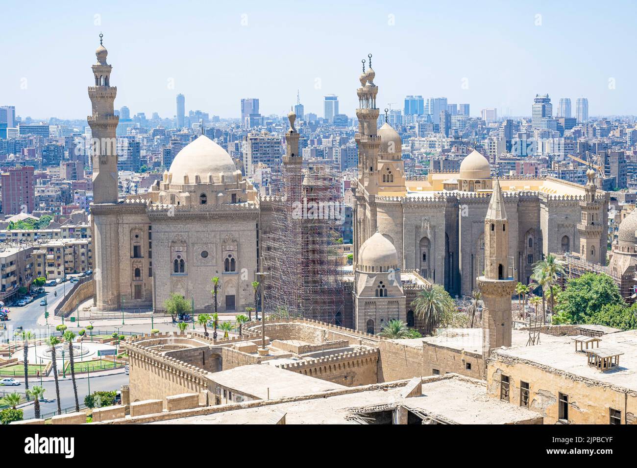 Mosque-Madrasa of Sultan Hassan view from Citadel of Saladin Salah Al ...