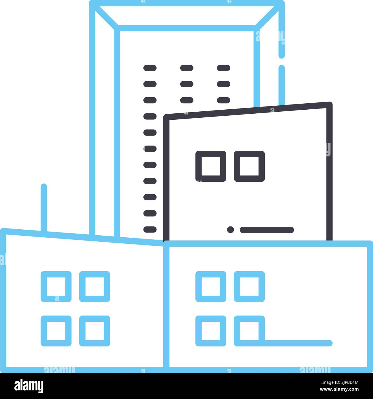 urban line icon, outline symbol, vector illustration, concept sign ...