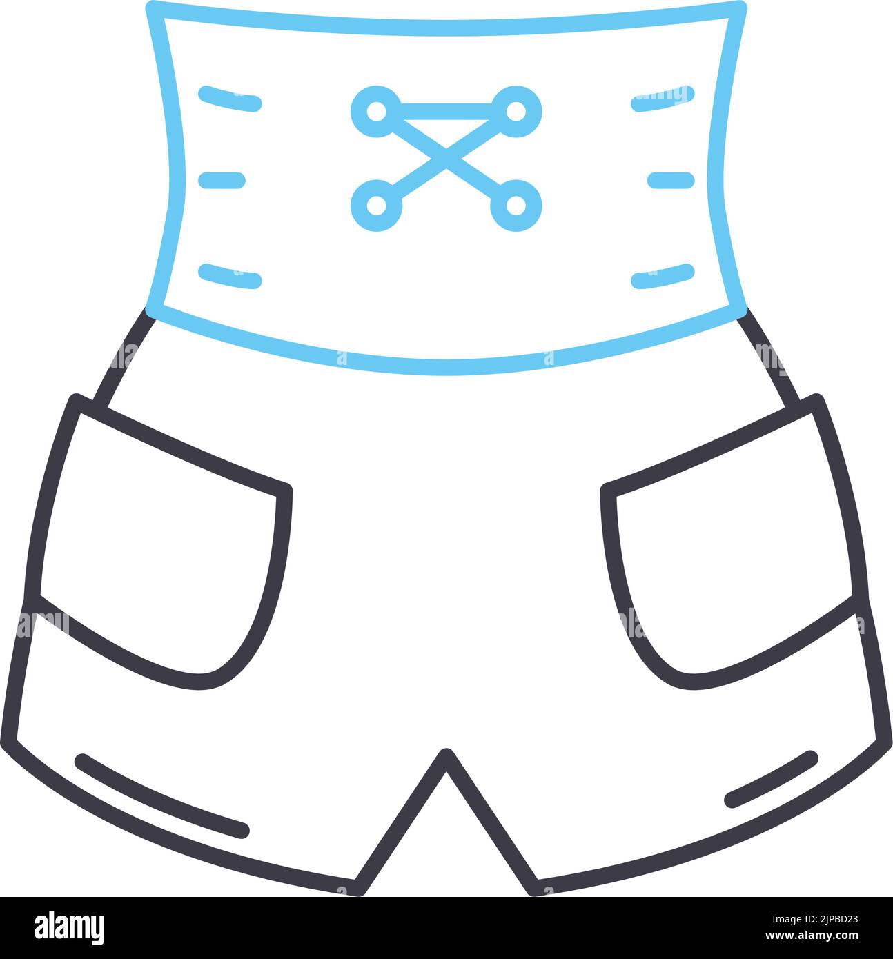 Short Line Icon Outline Symbol Vector Illustration Concept Sign