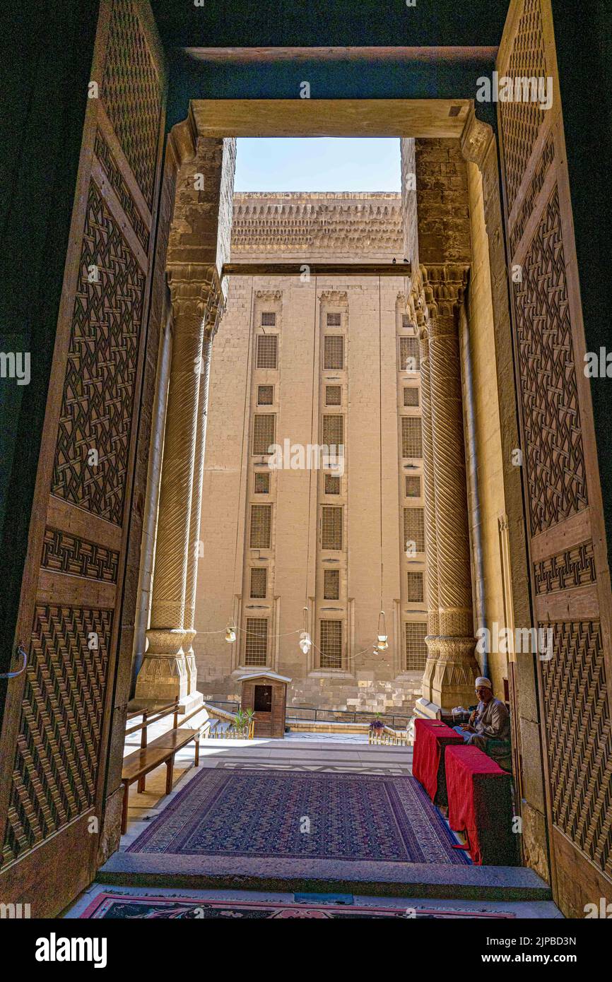 Inside Mosque-Madrasa of Sultan Hassan in Cairo, Egypt. (Photo by DPPA ...