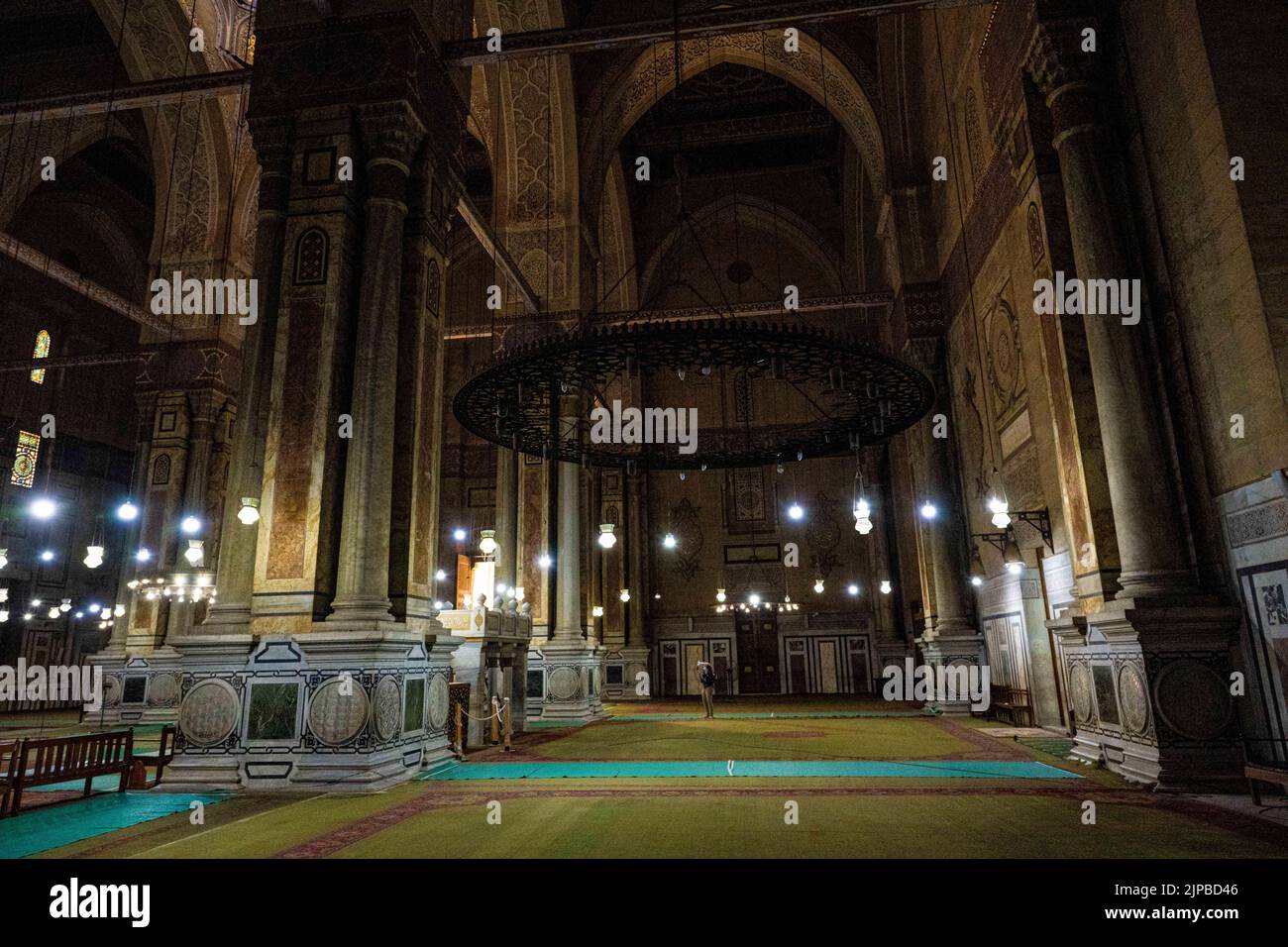 Inside Mosque-Madrasa of Sultan Hassan in Cairo, Egypt. (Photo by DPPA ...