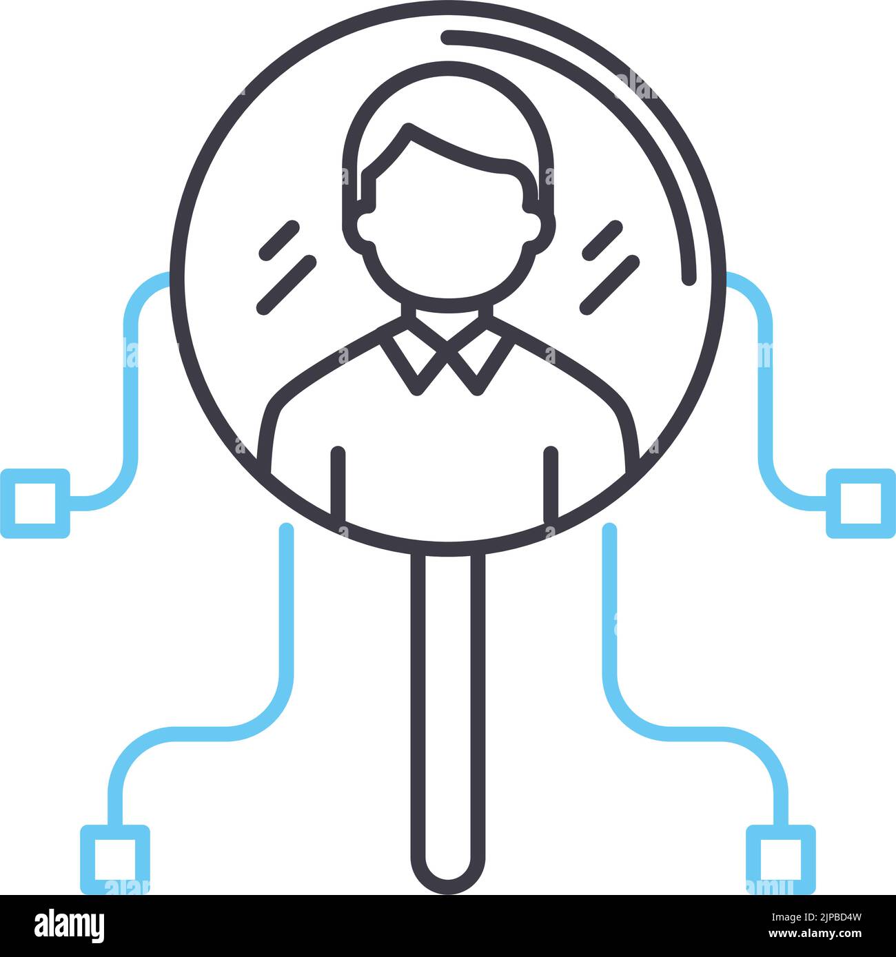 request line icon, outline symbol, vector illustration, concept sign ... request line icon, outline symbol, vector illustration, concept sign ...