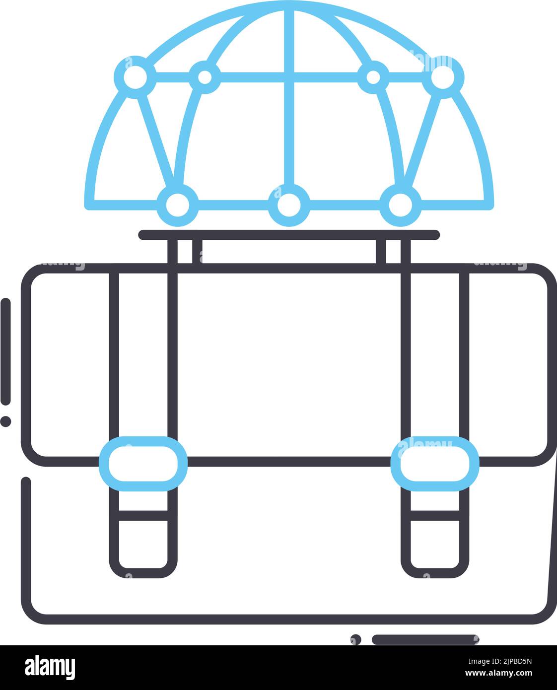 Global Business Project Line Icon Outline Symbol Vector Illustration Concept Sign Stock
