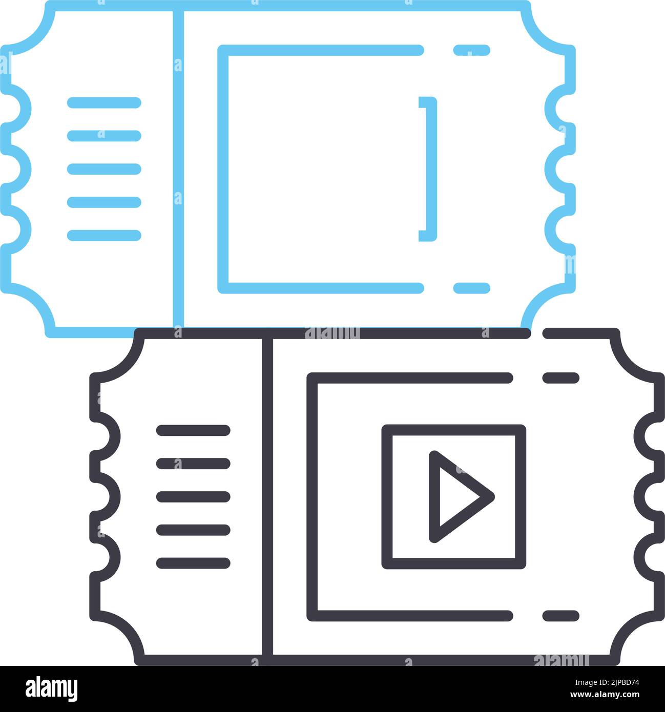 tickets line icon, outline symbol, vector illustration, concept sign ...