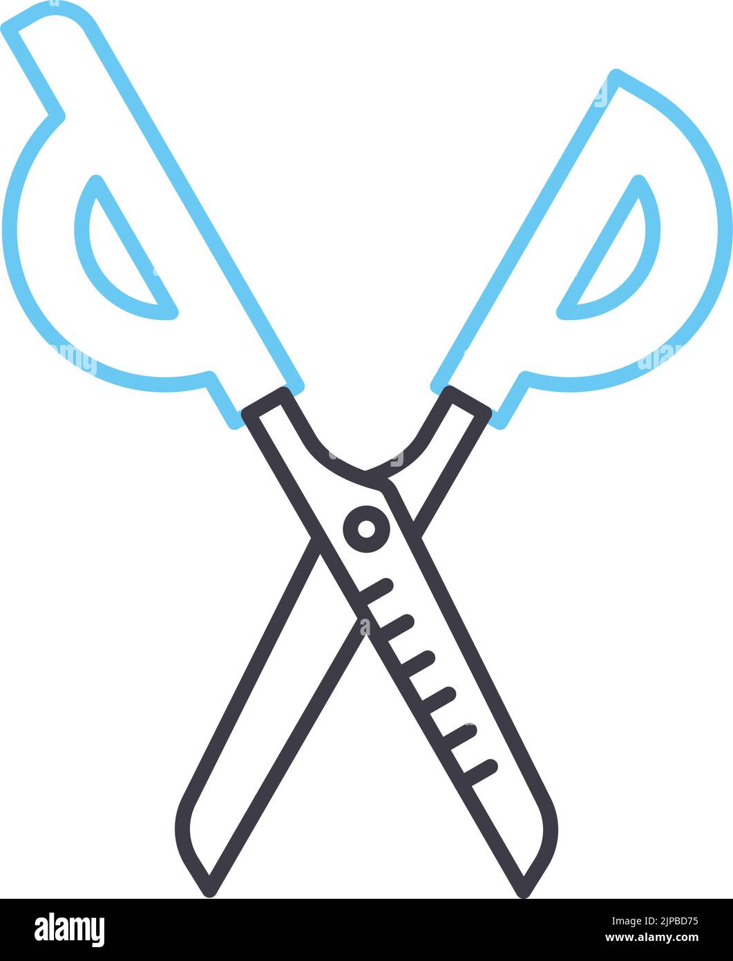 scissor line icon, outline symbol, vector illustration, concept sign ...