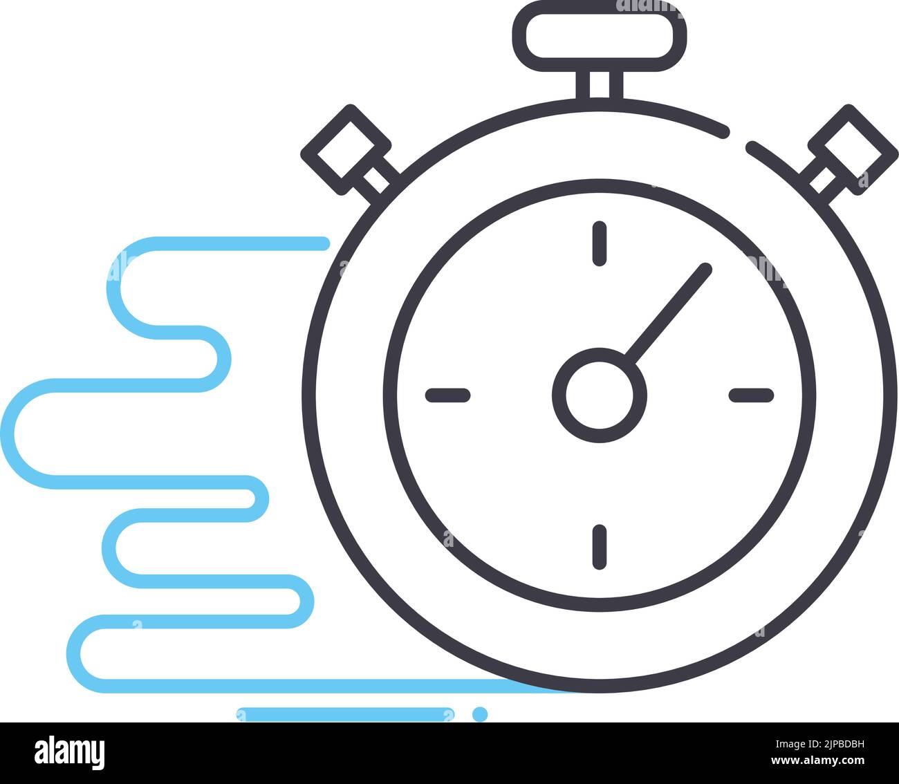 speed optimization line icon, outline symbol, vector illustration ...