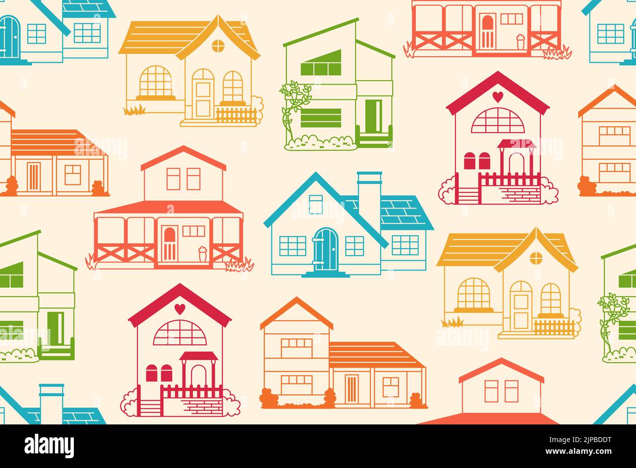 Villa wallpaper Stock Vector Images - Alamy