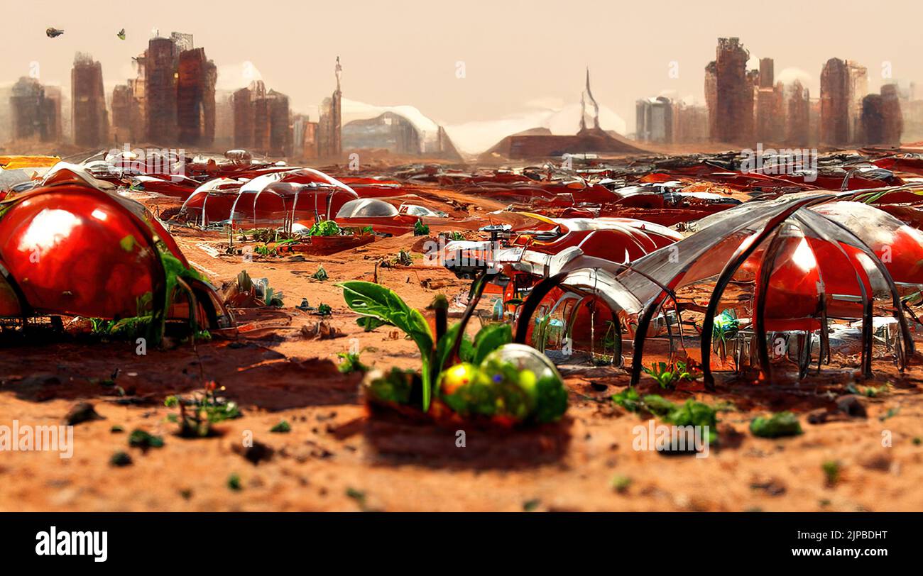Mars colonization, illustration Stock Photo - Alamy